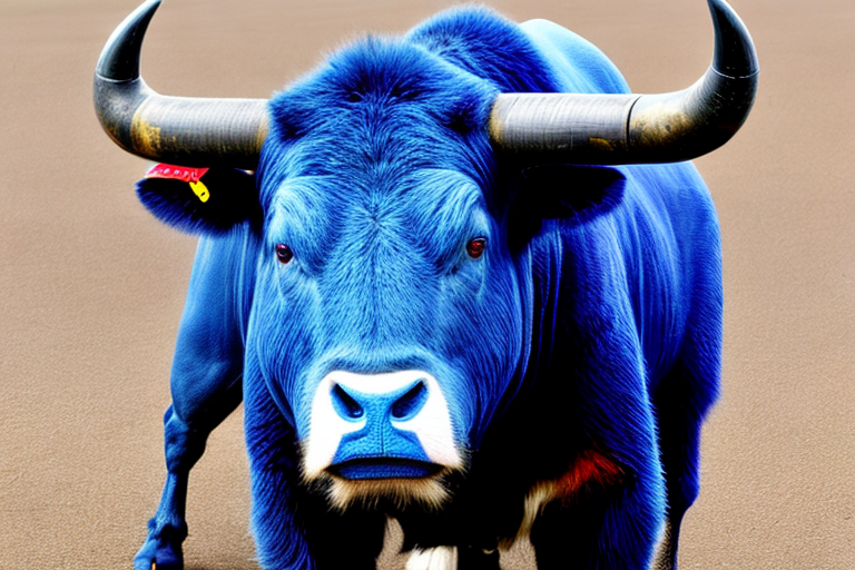 blue movie angry bull character