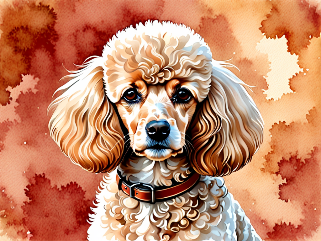 poodle dog, champion, gorgeous, with long hair, detailed, high quality ...