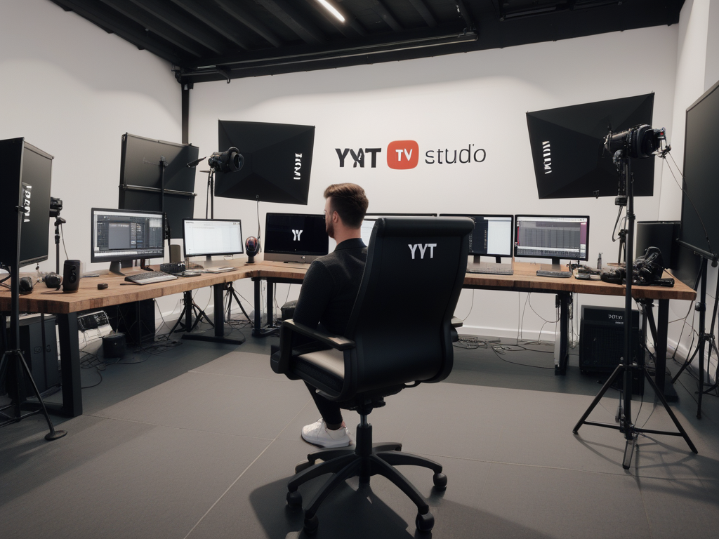 Modern TV Studio Setup with Advanced Technology and Creative Workspace ...