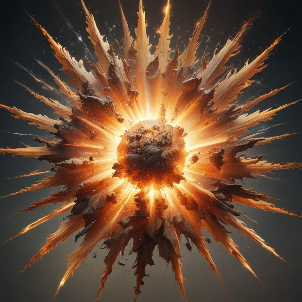 Explosive Burst of Energy Radiating Brightly in a Dark Universe