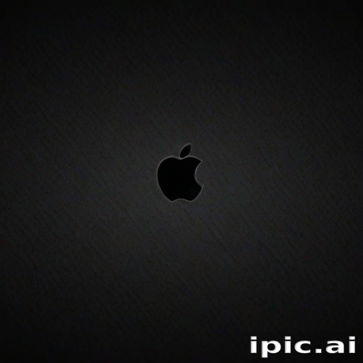 Minimalistic Black Background Featuring the Iconic Apple Logo Design