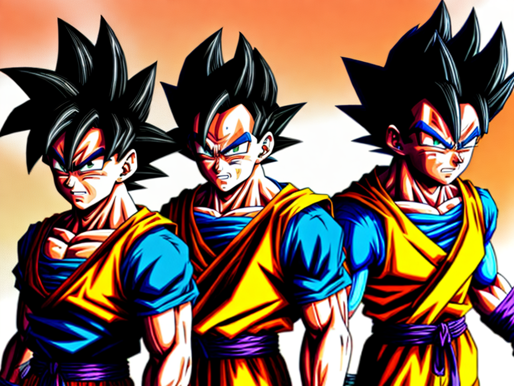Goku y vegeta vector