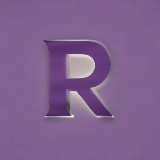 retro,logo,Letter R ,purple