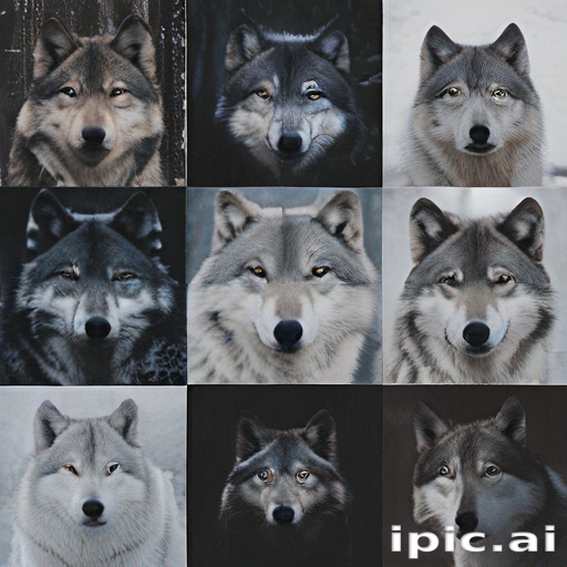 A Stunning Collage of Wolves Showcasing Various Expressions and Features