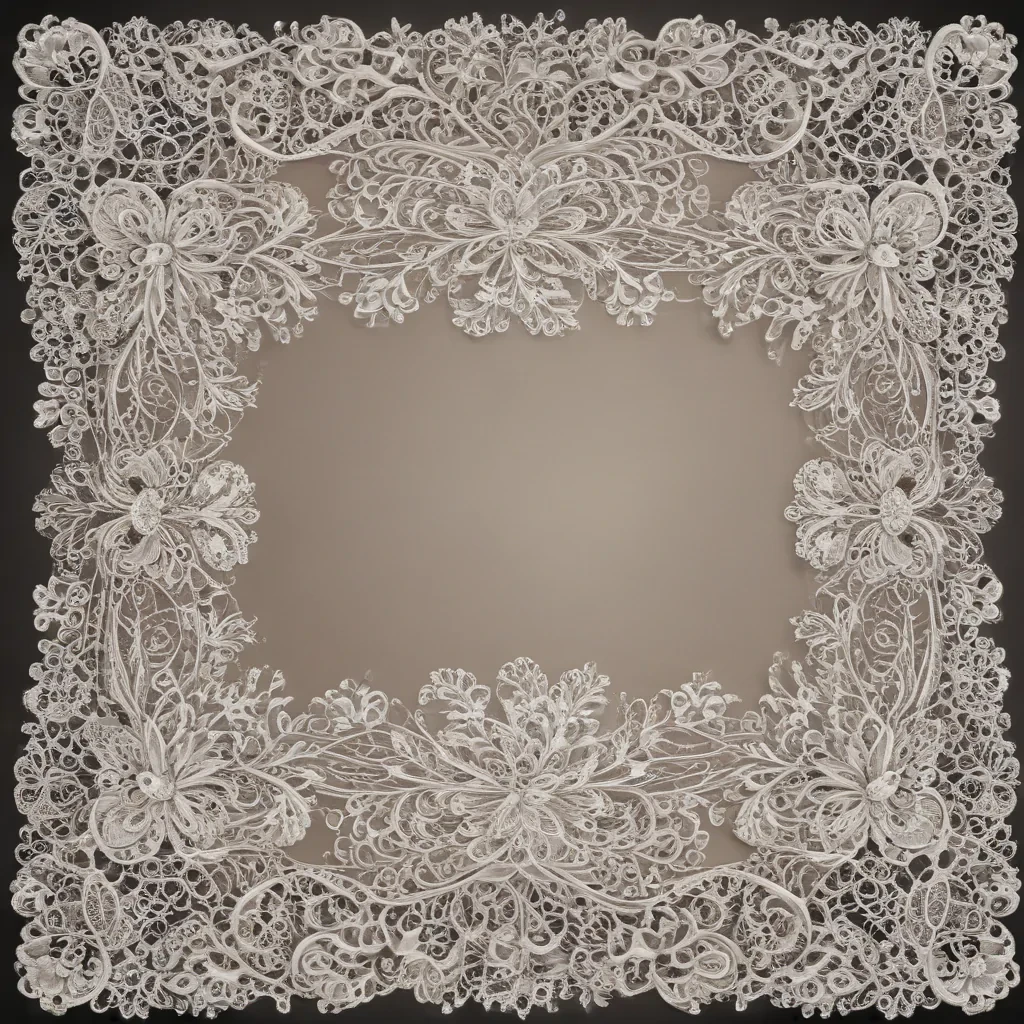 Intricate Lace Design Featuring Floral Patterns and Delicate Details in ...