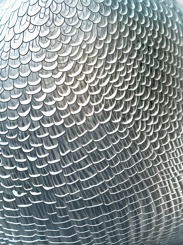 Intricate Close-Up of Reflective Metallic Scales Creating a Textured ...