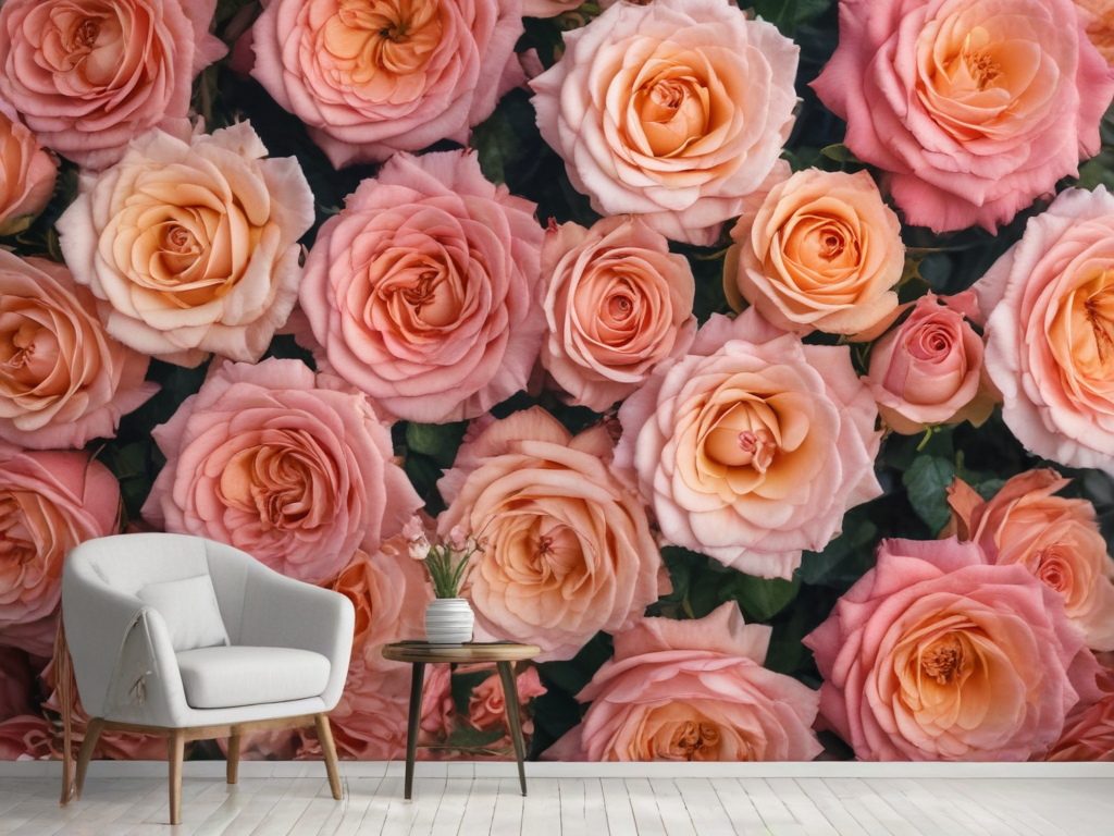 Beautiful Arrangement of Soft Pink Roses Against a Dark Background in a ...
