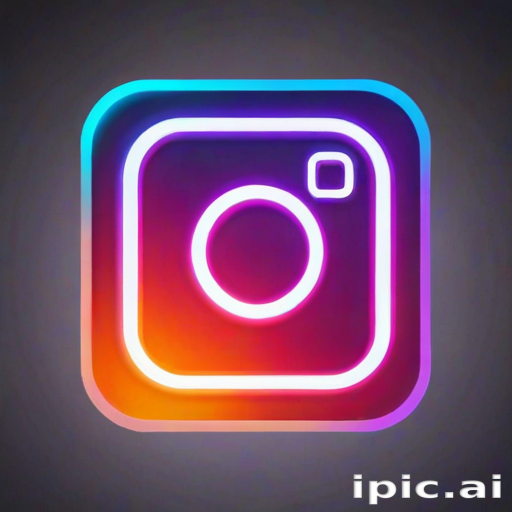 Vibrant Neon Instagram Logo with Colorful Gradient Background Design ...