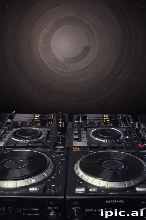 Professional DJ Equipment in a Modern Studio Setting Ready for Mixing