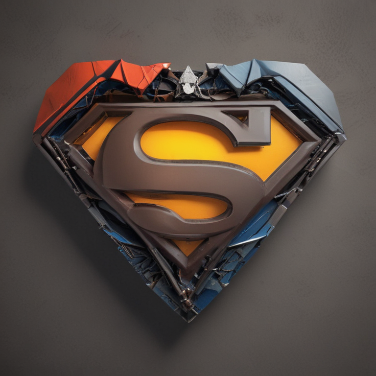 bitcoin superhero logo: make the superman logo look like a B