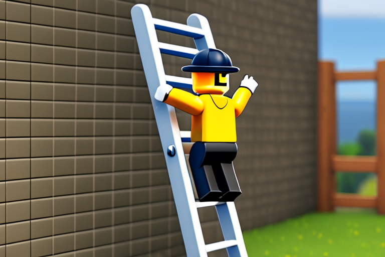 roblox man falling from a ladder