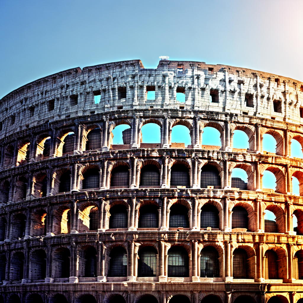 Beautiful Pattern Design with The Colosseum in Rome