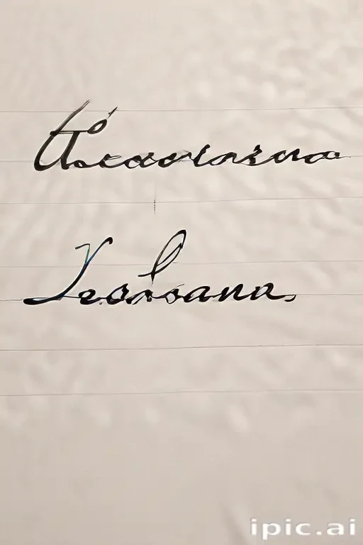 Elegant Calligraphy Displaying the Names Theodoros and Yosanna on Paper.