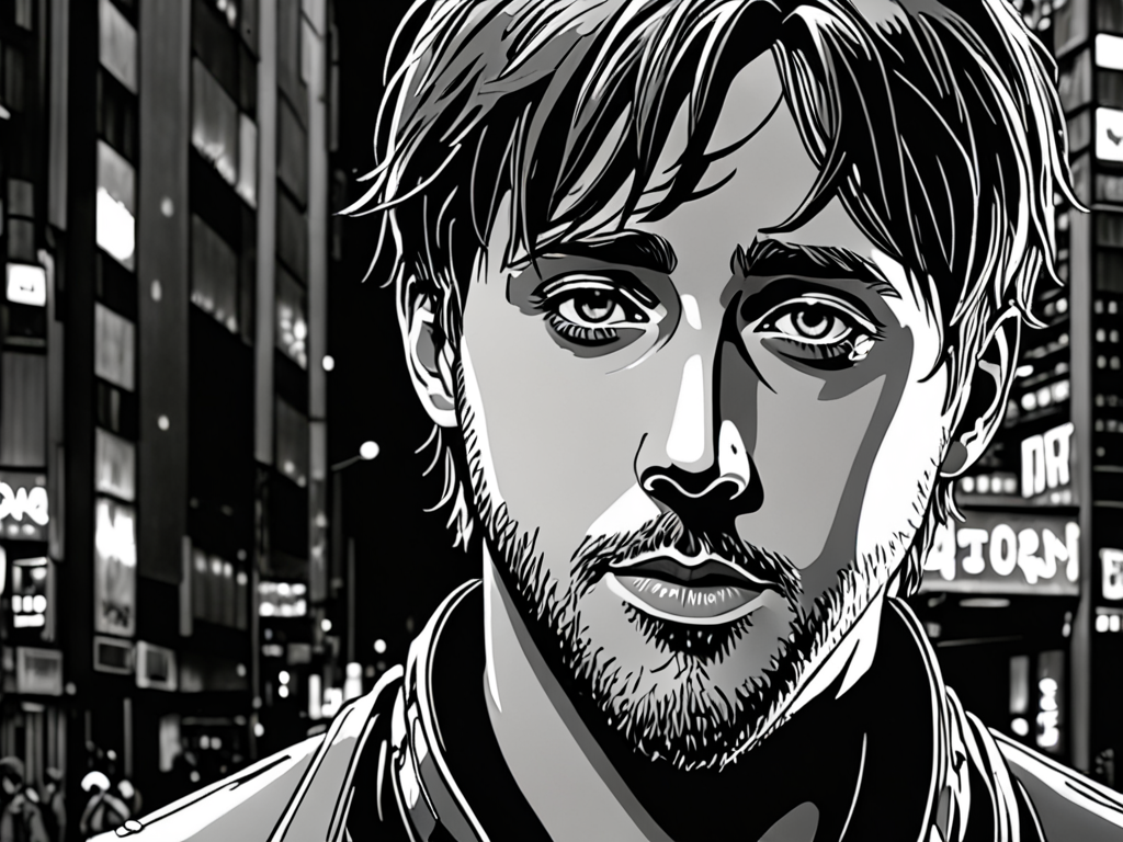 ryan gosling, manga, anime, 2d, ghibli, ghost in a shell, death note ...