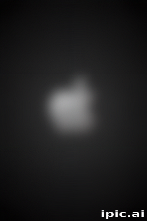 Abstract Representation of a Faded Apple Logo Against a Dark Background