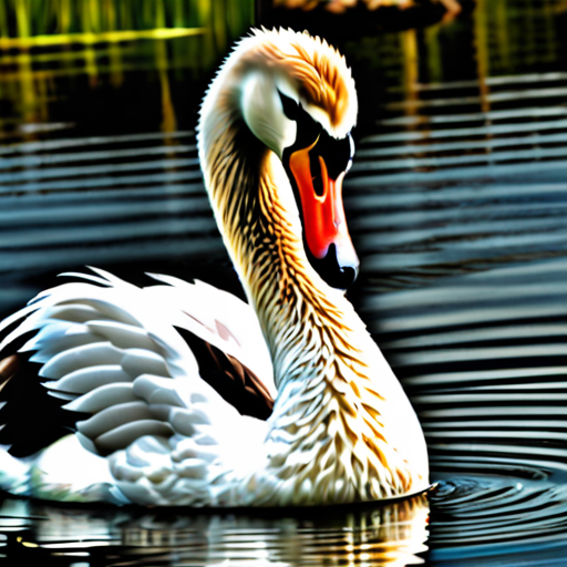 Anthropomorphic swan