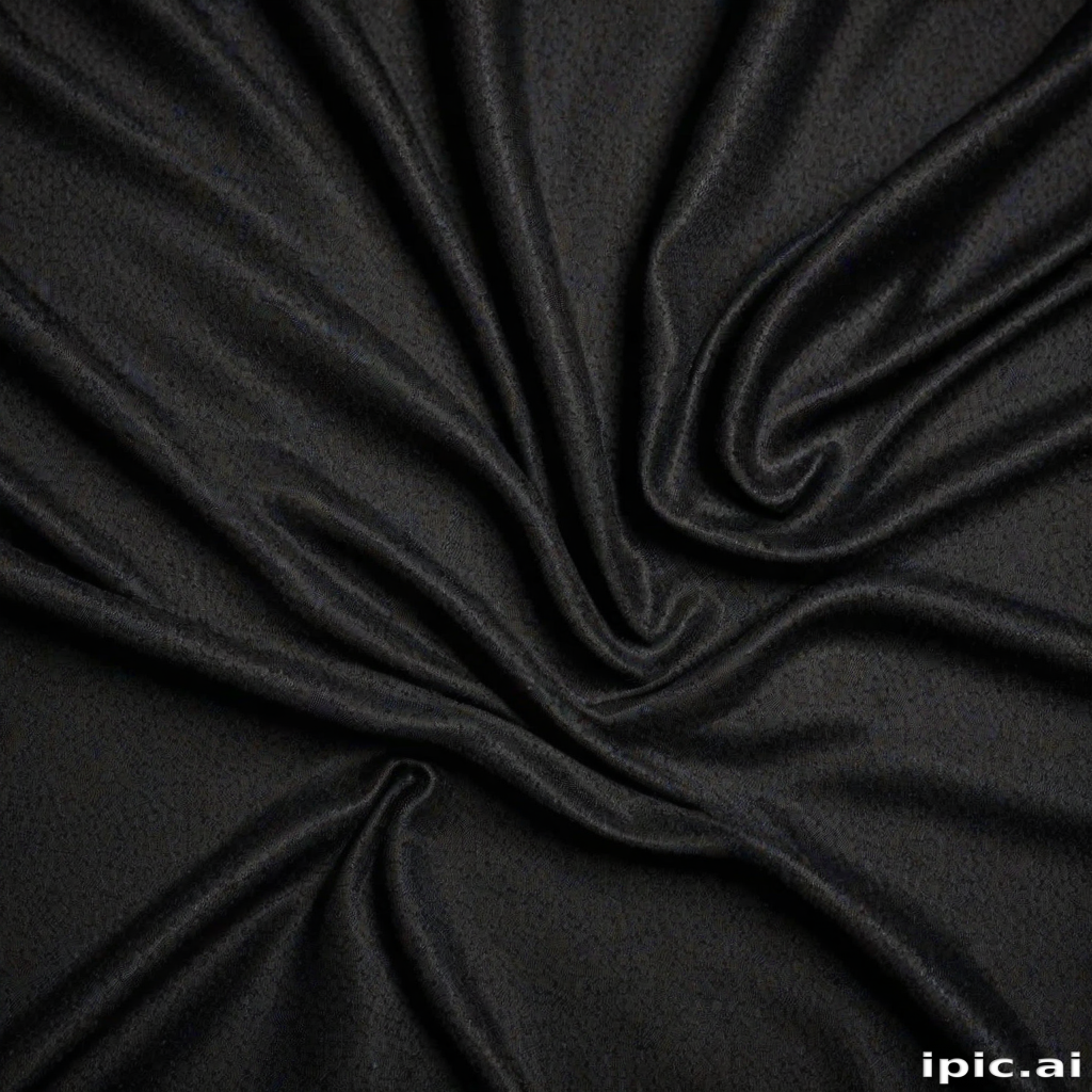 Elegant Black Fabric with Soft Texture and Beautiful Draping Patterns