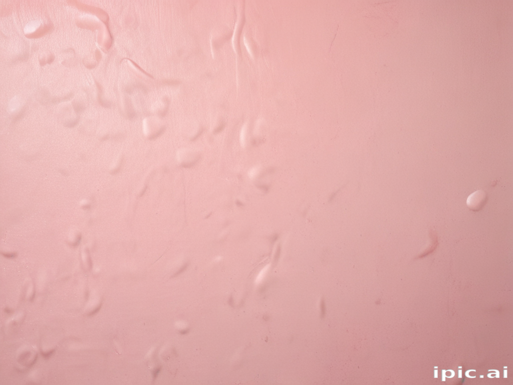 Soft Pink Surface with Gentle Texture and Subtle Water Droplets Glimmering