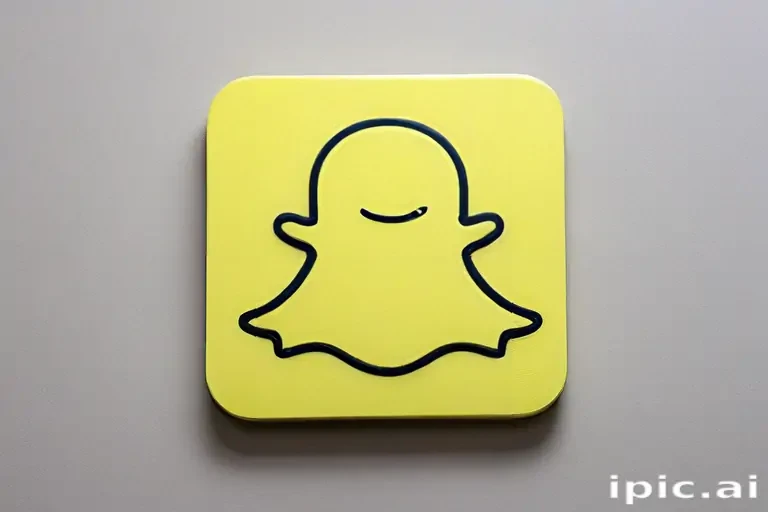 Bright Yellow Snapchat Logo Featuring Iconic Ghost Design on Wall