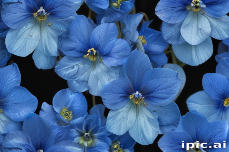 A Beautiful Arrangement of Lush Blue Flowers in Full Bloom.
