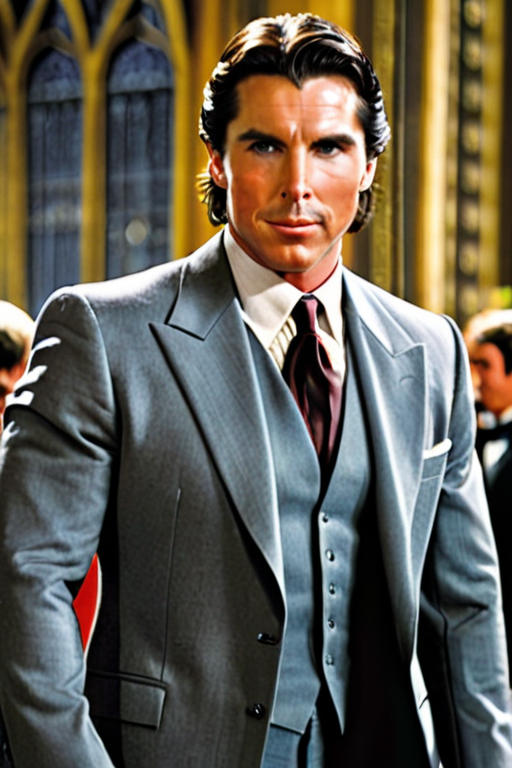 bruce wayne christian bale at a masquerade ball