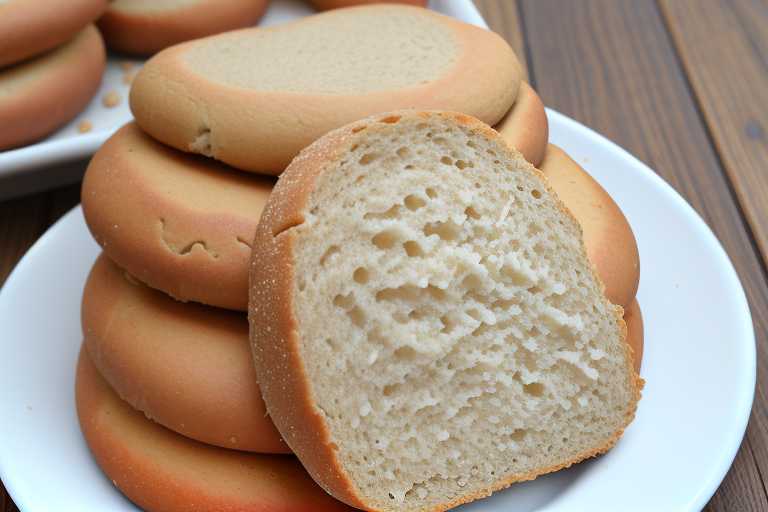 A Delicious Stack of Freshly Baked Bread Rolls on a Plate.