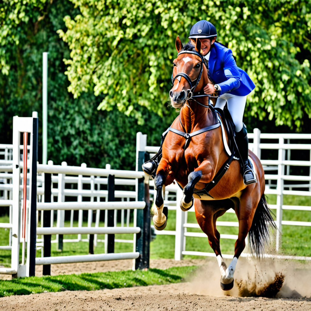 Horse bouncing it’s rider while smiling