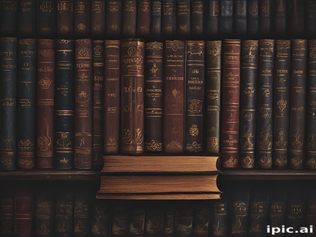 A Classic Library Filled with Vintage Books and Timeless Knowledge.