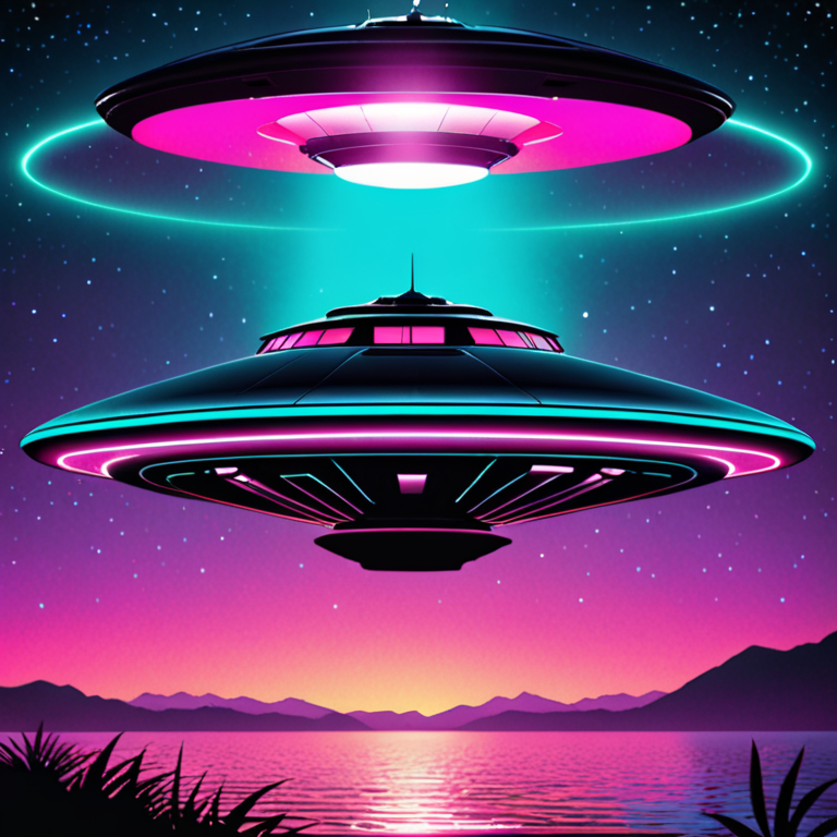 A synthwave UFO