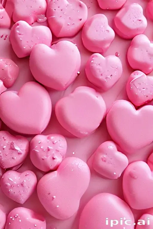 Delightful Pink Heart-Shaped Candies Perfect for Celebrating Love and ...