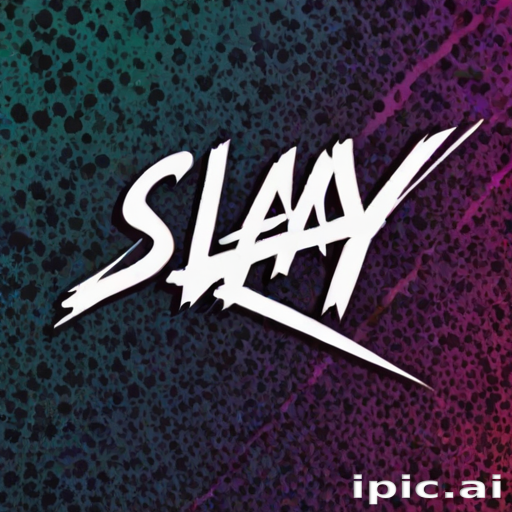 Vibrant Abstract Design Featuring Bold Typography with the Word 'SLAAY'