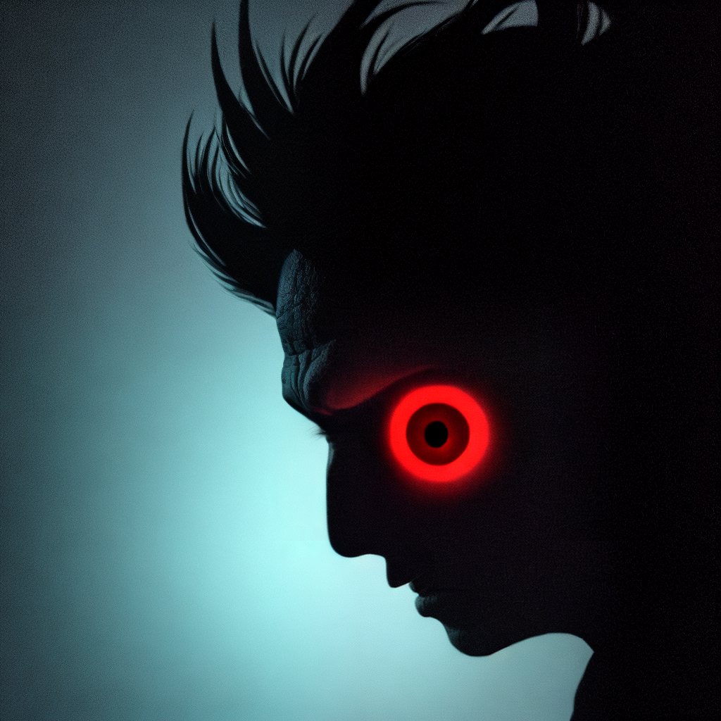 a dark and scary demon watching you, realistic photo, live soft light ...