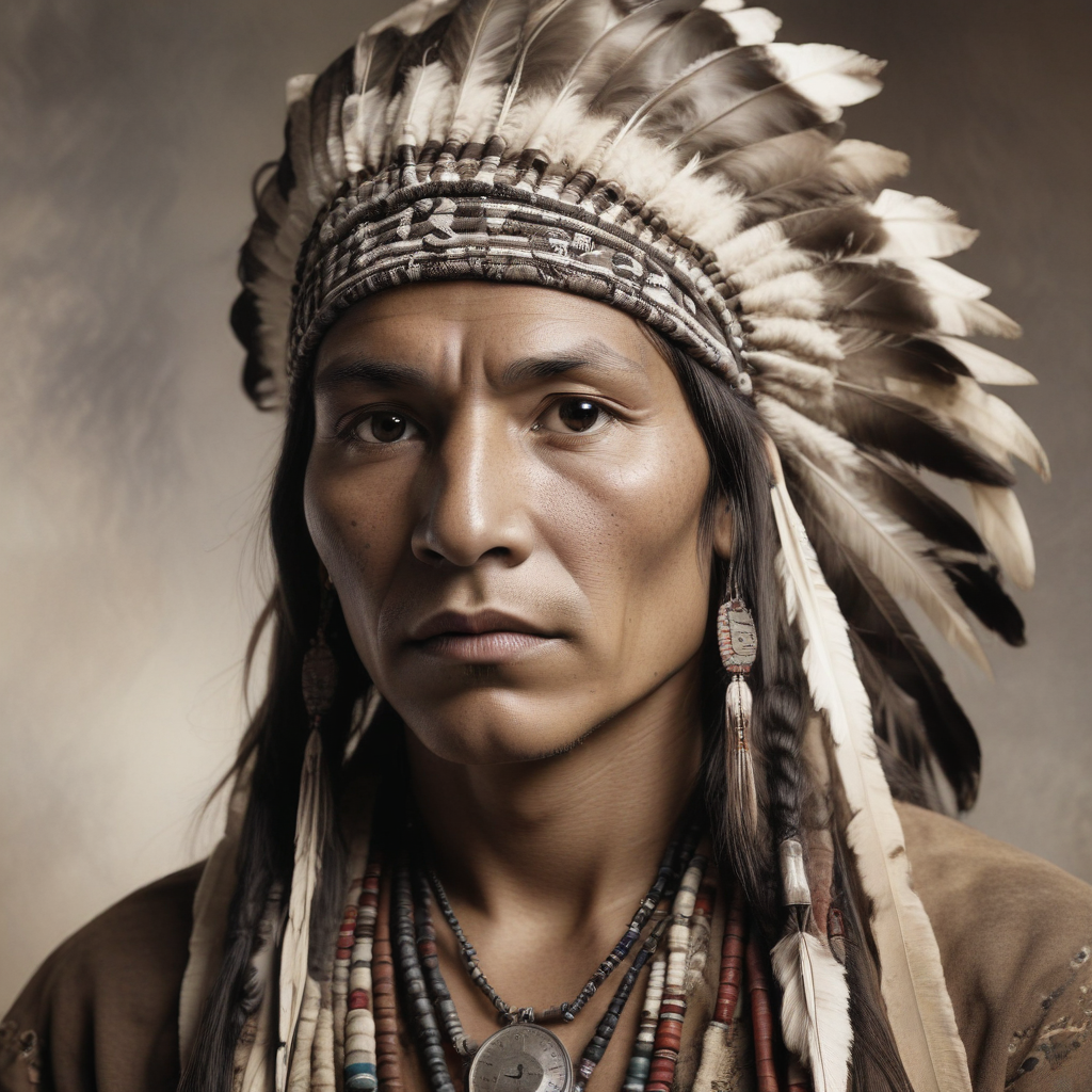 native american looking across time
