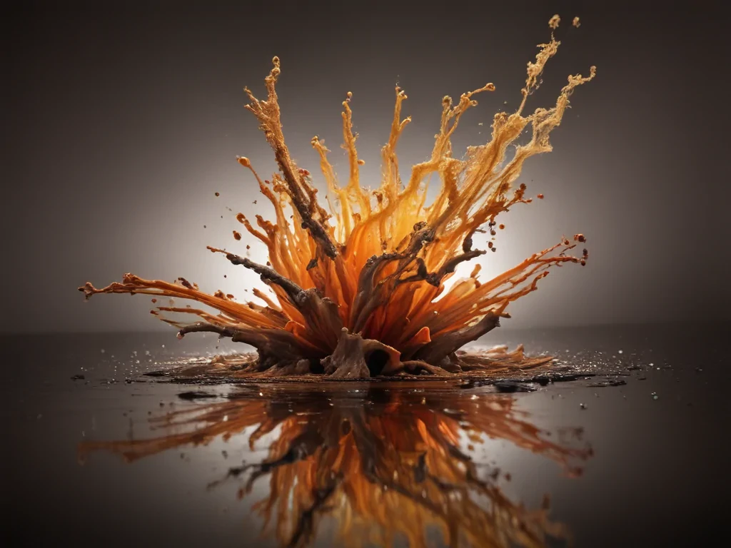 A Stunning Burst of Colorful Liquid Creating a Captivating Splash Effect