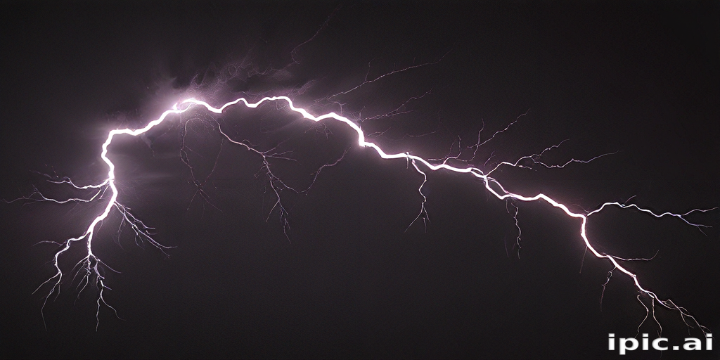 Striking Display of Nature's Power: A Stunning Lightning Bolt ...