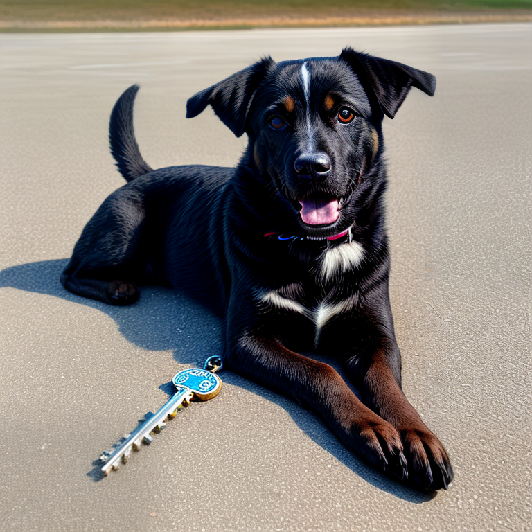 dog found a lost key