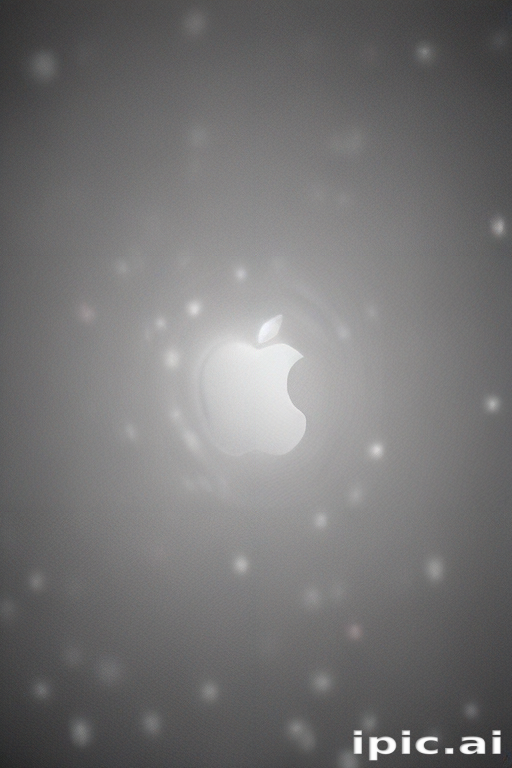 Illuminated Apple Logo Surrounded by a Soft, Ethereal Glow and Light