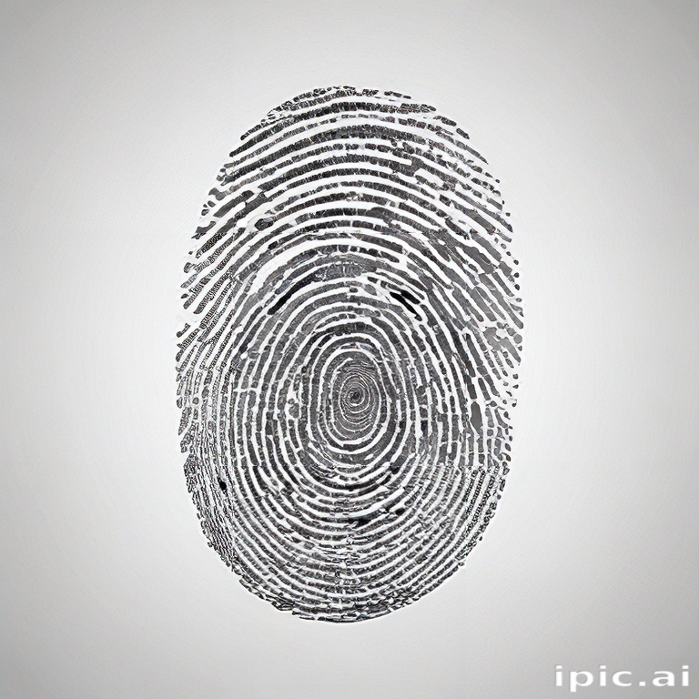 Intricate Patterns of a Fingerprint Showcasing Unique Identity and Security