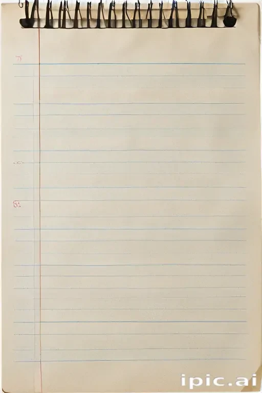 Blank Notebook Page Ready for Creative Ideas and Inspiring Thoughts