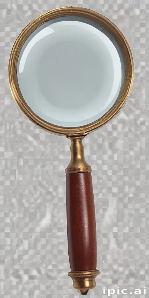 An Elegant Vintage Magnifying Glass with a Rich Wooden Handle Design