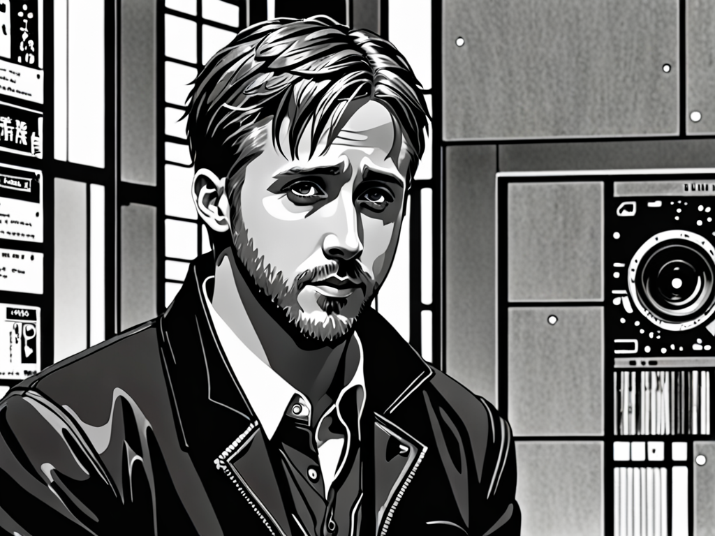 ryan gosling, manga, anime, 2d, ghibli, ghost in a shell, death note ...