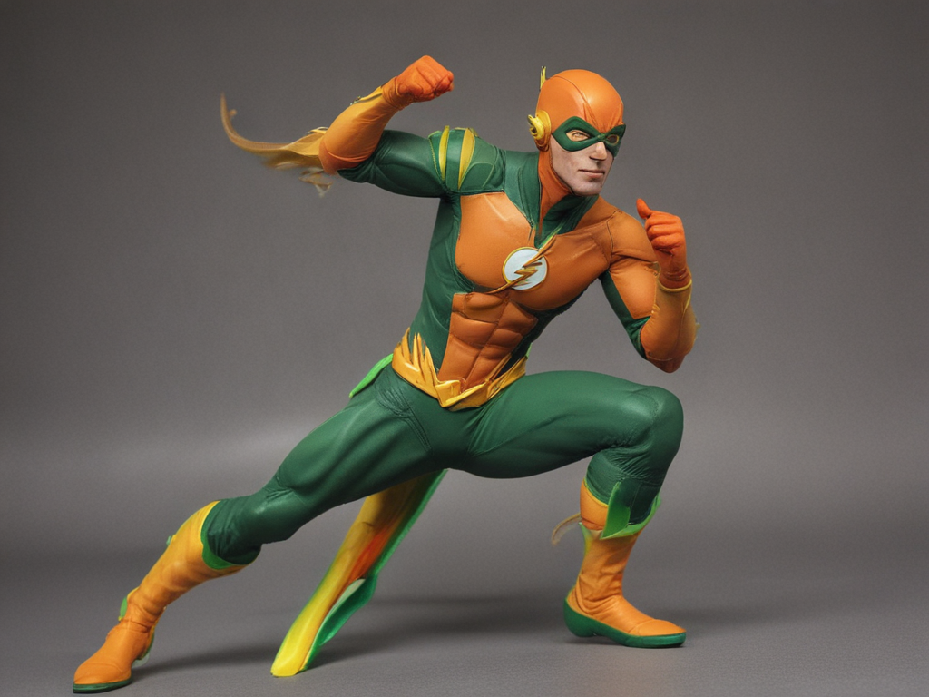 a orange and green version of the flash