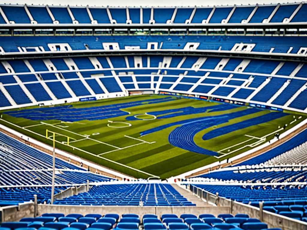 blue football stadium