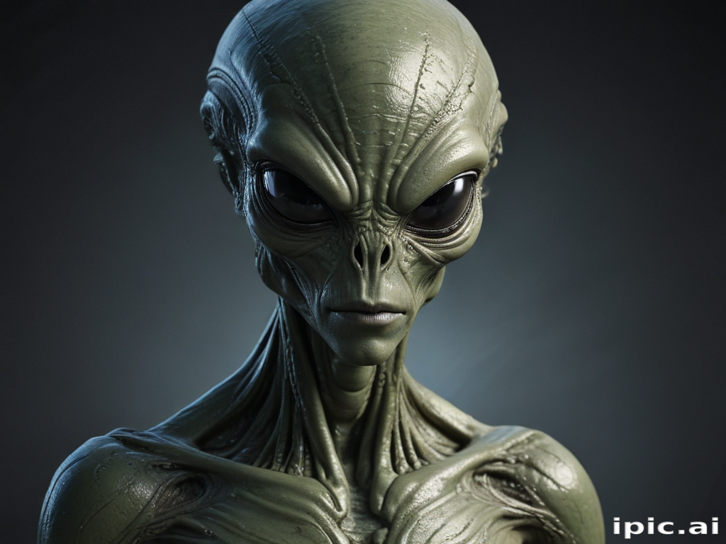 Intriguing Portrait of an Alien Being with Unique Features and Expressions