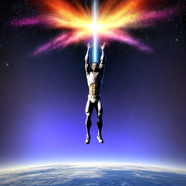 Jesus exploding with light