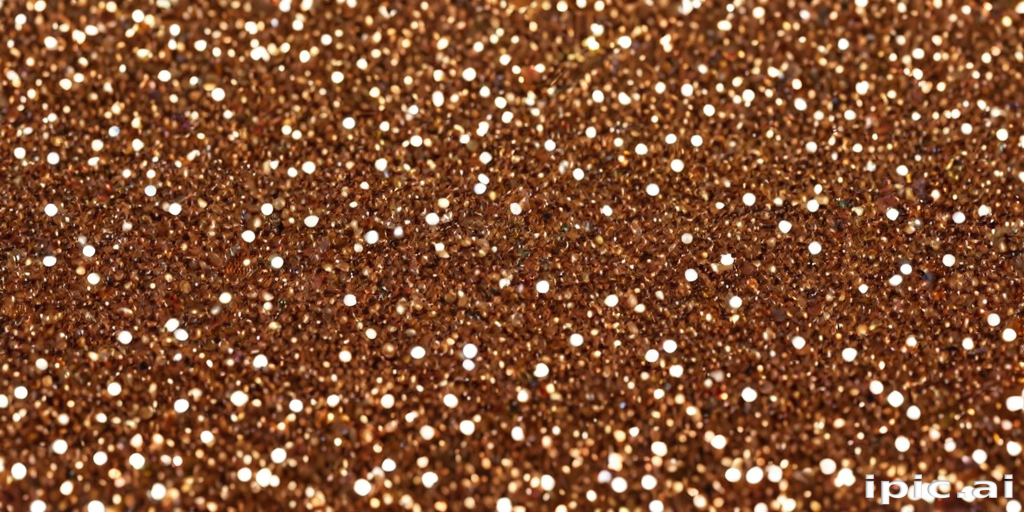 Sparkling Brown Glitter Spread Across a Surface, Shimmering in Light