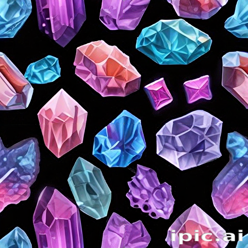 Colorful Collection of Sparkling Crystals in Various Shapes and Sizes