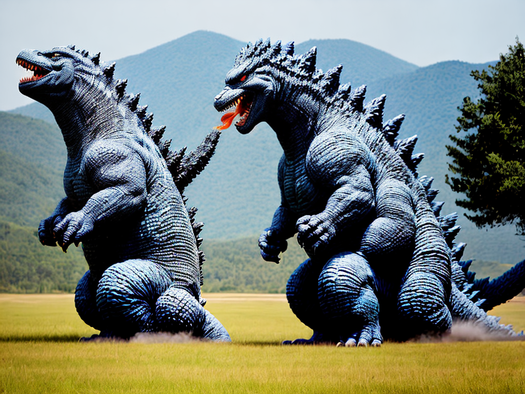 godzilla drinking coffee