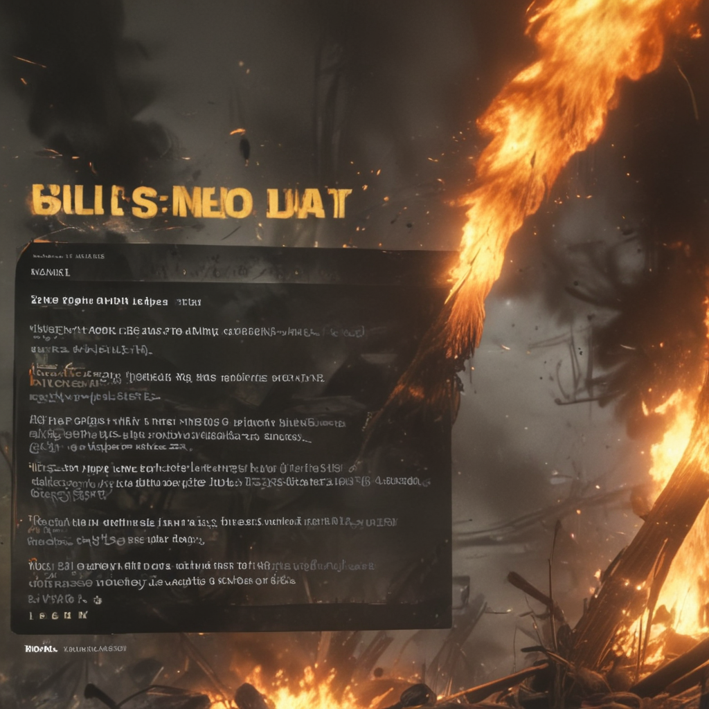 some text and fire coming from the upper part of the video game call of ...