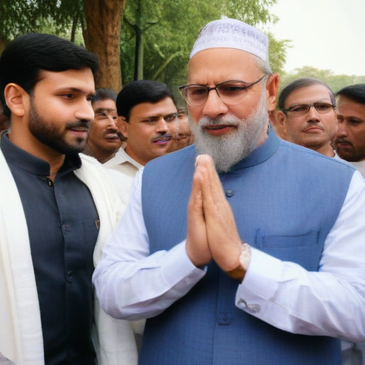 Asaduddin Owaisi modi ke sath mein photo